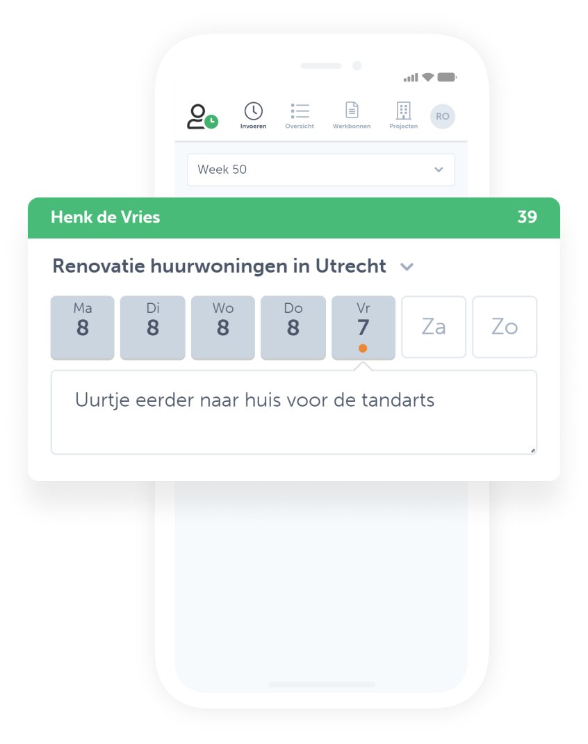 Urenstaat.nl - Gemakkelijk en snel uren registreren